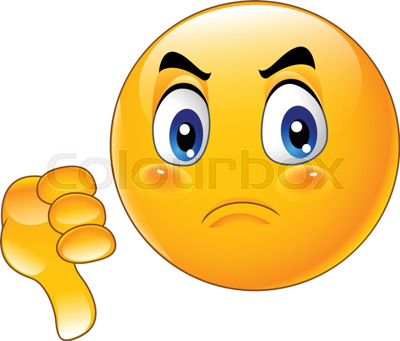 Vector illustration of Cartoon dislike ... | Stock vector | Colourbox