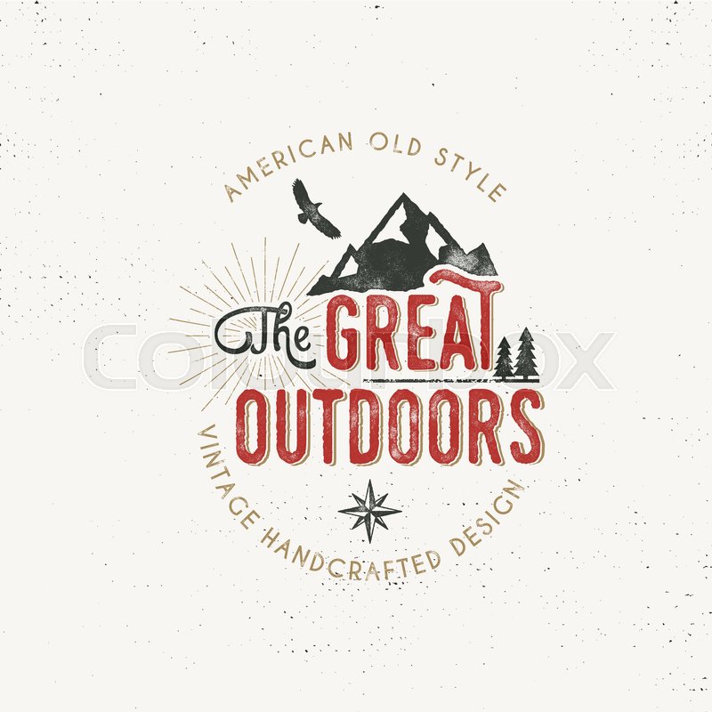 Vintage outdoors label. Retro ... | Stock vector | Colourbox