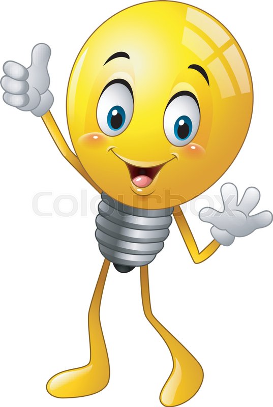 Vector illustration of Cartoon light ... | Stock vector | Colourbox