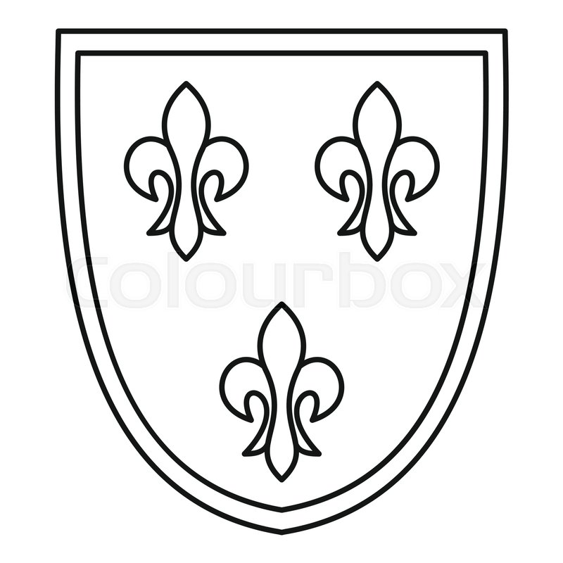 Crest icon. Outline illustration of ... | Stock vector | Colourbox