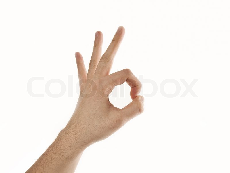 Hand ok sign | Stock image | Colourbox