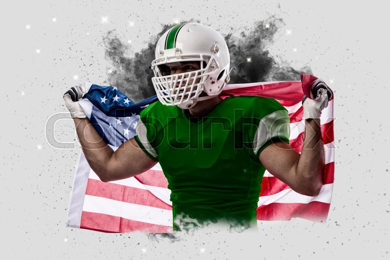 Football Player with a Green uniform ... | Stock image | Colourbox