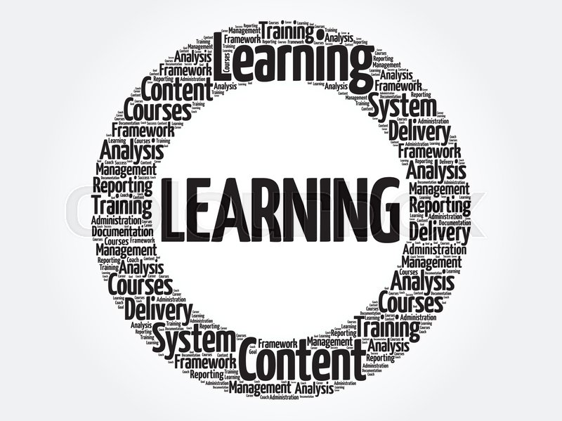 Learning circle word cloud, business ... | Stock vector | Colourbox