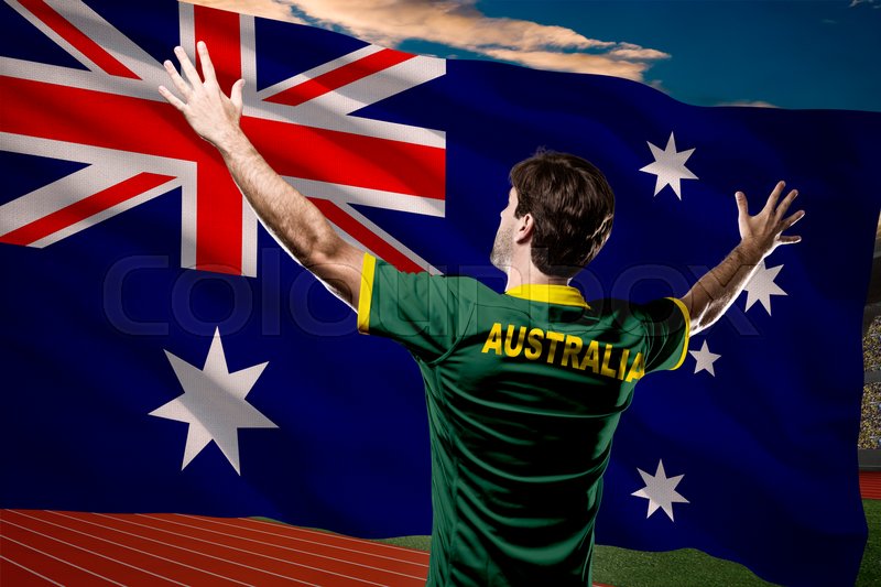 Australian Athlete Winning a golden ... | Stock image | Colourbox