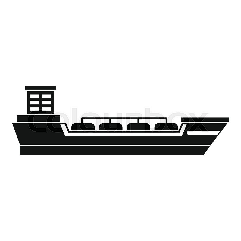 Oil tanker ship icon. Simple ... | Stock vector | Colourbox