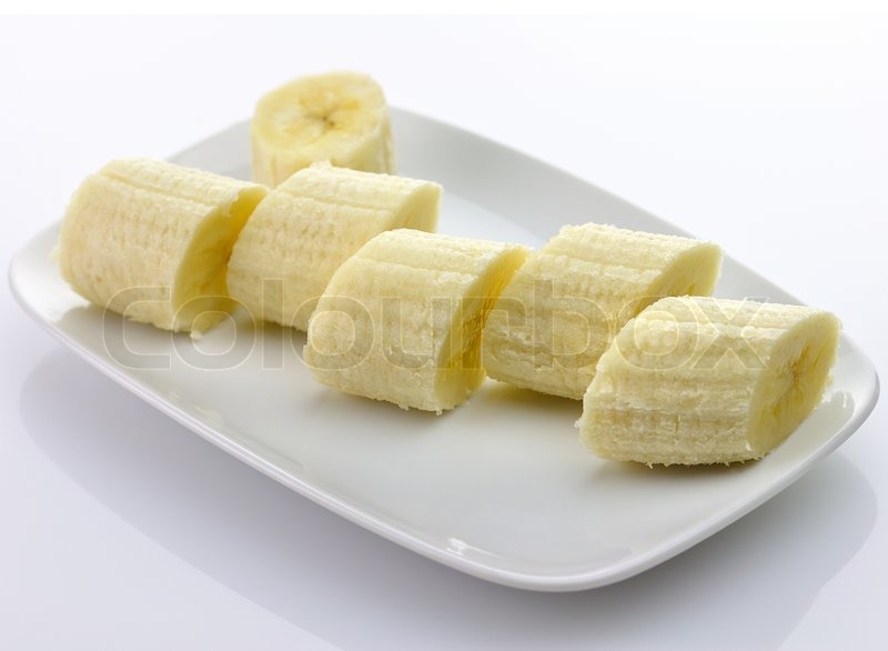 Frisch geschnittene Bananen auf einer ... | Stock Bild | Colourbox