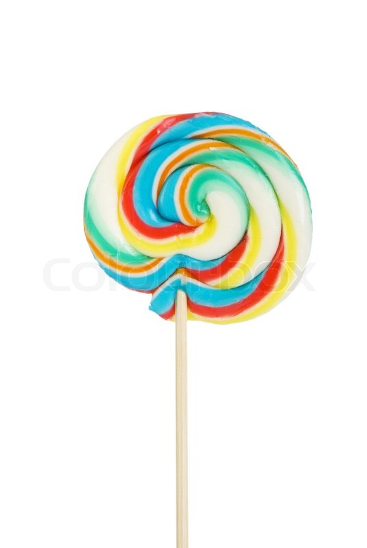 Colourful lollipop isolated on the ... | Stock image | Colourbox