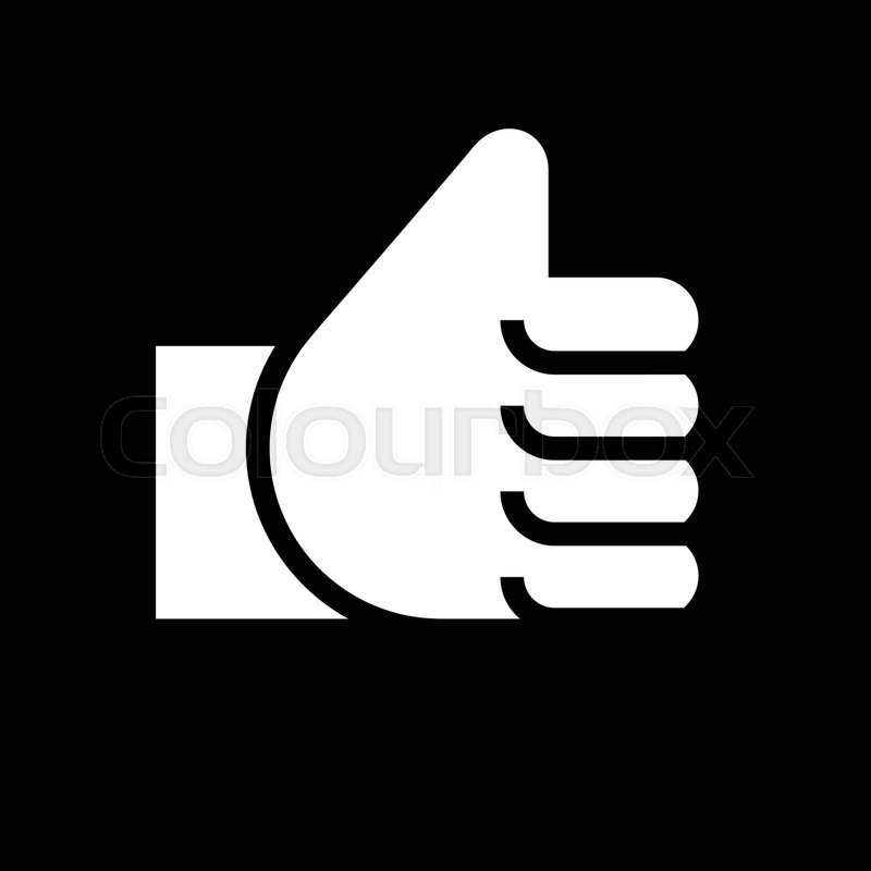 Like, icon on black square. Vector ... | Stock vector | Colourbox