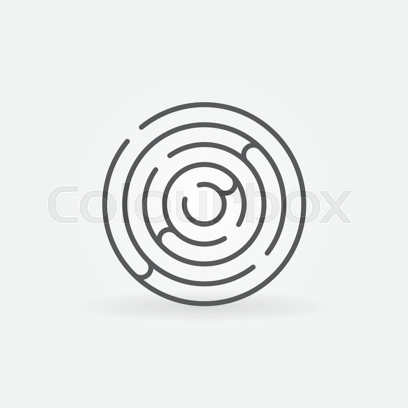 Trendy round maze outline icon. Vector ... | Stock vector | Colourbox