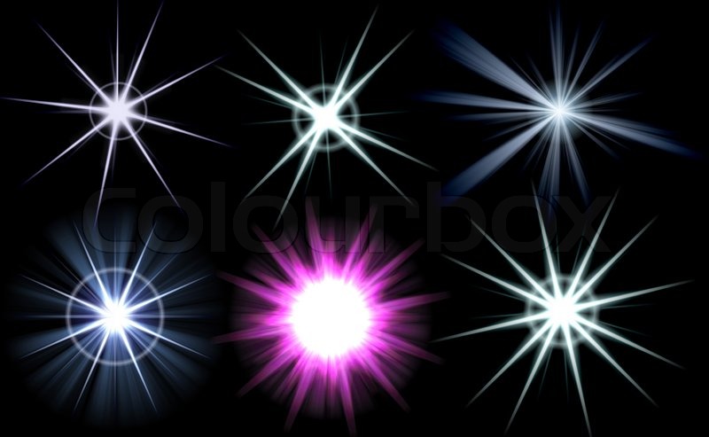 A collection of star bursts and ... | Stock image | Colourbox