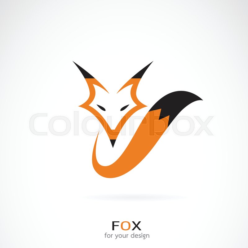 Vector of a fox design on white ... | Stock vector | Colourbox