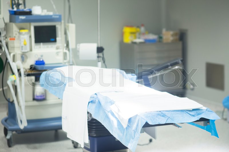 Hospital surgery bed in operating ... | Stock image | Colourbox