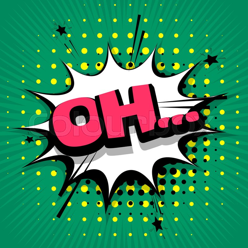 Lettering Oh, think. Comic text sound ... | Stock vector | Colourbox