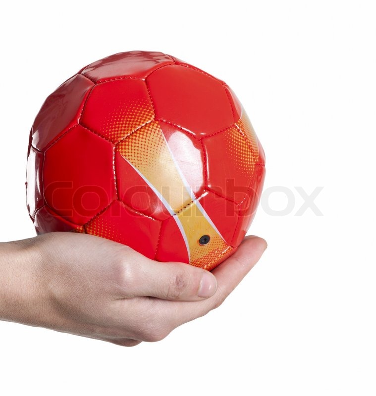 Small Red And White Soccer Ball