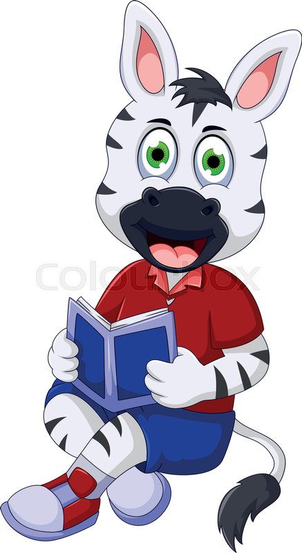 Zebra Reading A Book