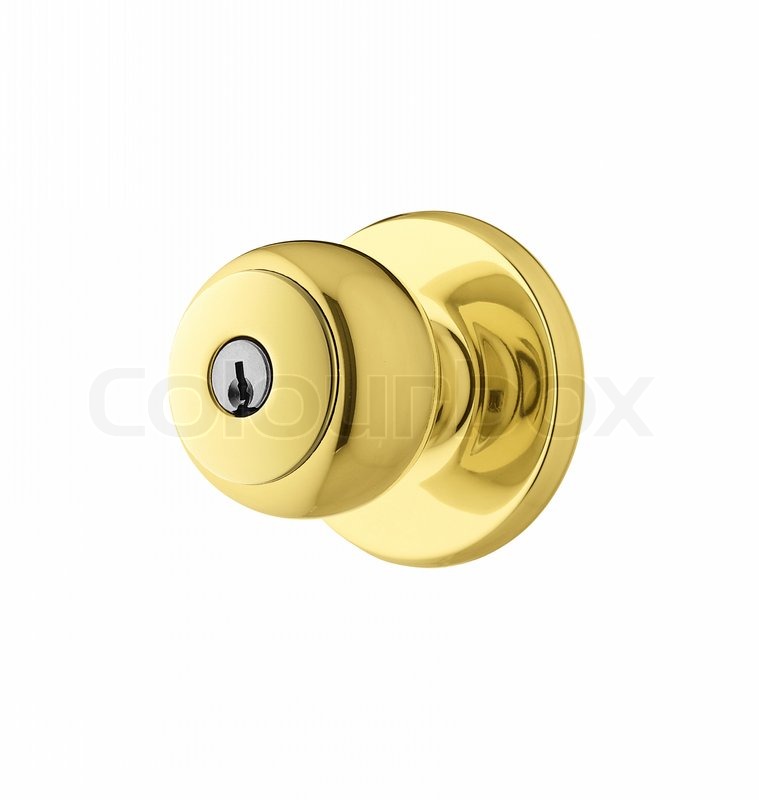 Golden Door Knob isolated on white ... | Stock Photo | Colourbox