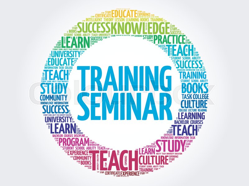 Training Seminar word cloud, education ... | Stock vector | Colourbox