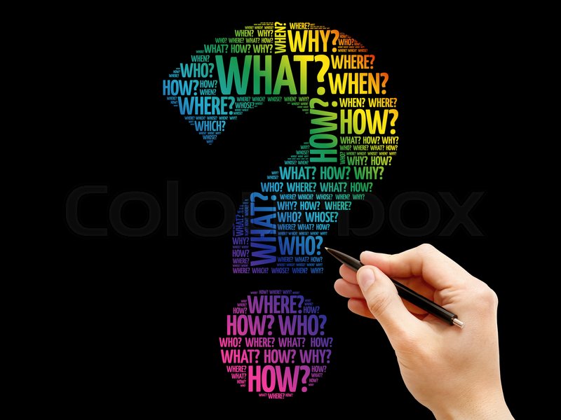 Question mark, Question words cloud ... | Stock image | Colourbox