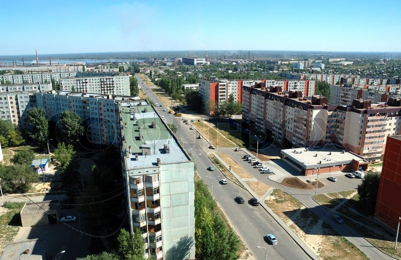 Russland Art auf die Stadt Wolgograd aus großer Höhe | Stockfoto ...