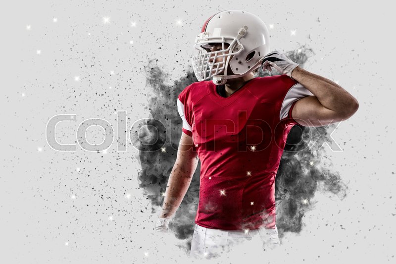 Football Player with a Red uniform ... | Stock image | Colourbox