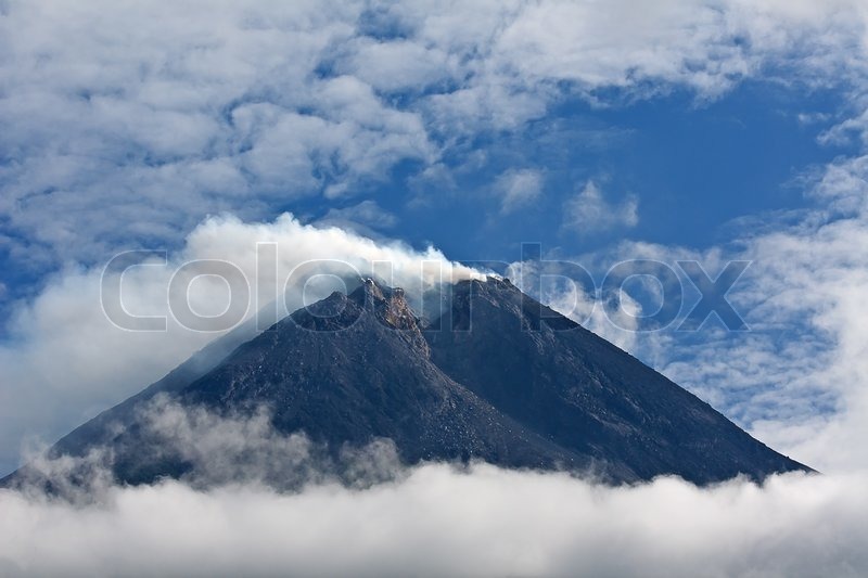 Merapi volcano on the Java island, ... | Stock image | Colourbox