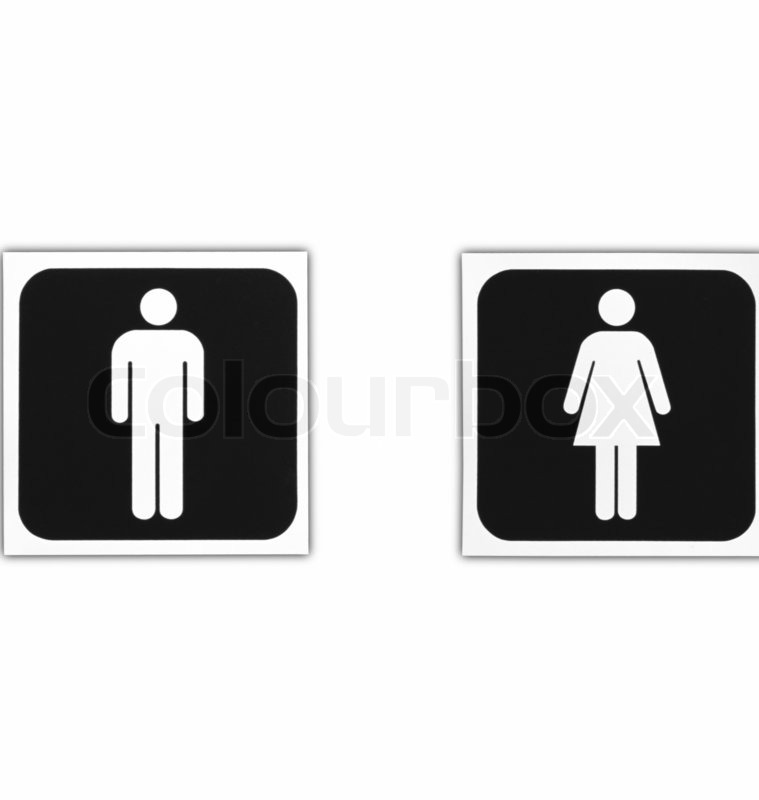 WC -Zeichen auf dem weißen Hintergrund ... | Stock Bild | Colourbox