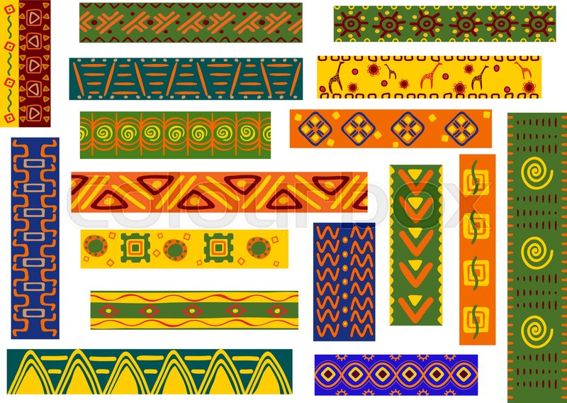African ethnic decorative ornaments ... | Stock vector | Colourbox