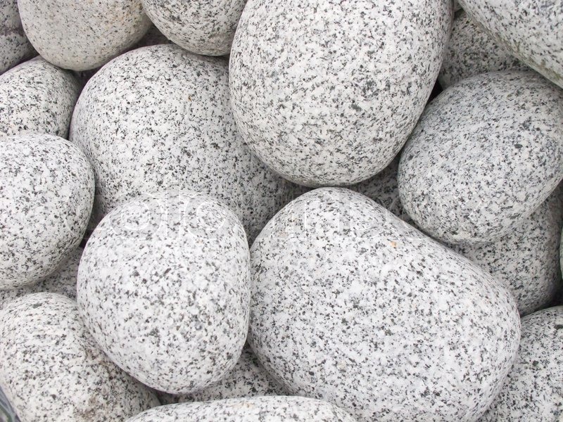 Close-up of the white pebbles | Stock image | Colourbox