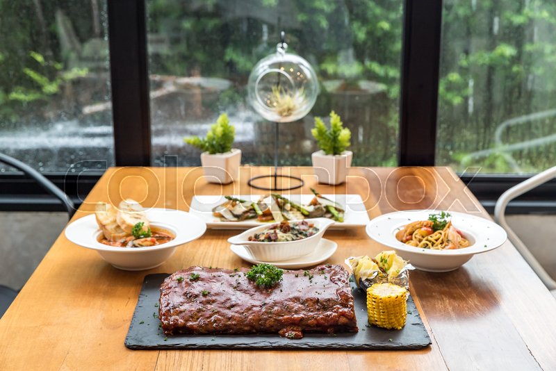 Dining Table With Food Ready To Eat Stock Image Colourbox Dining Table With Food Ready To Eat Stock Image Colourbox