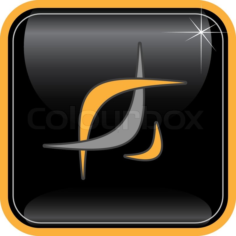 Vector abstract internet icon Orange ... | Stock vector | Colourbox