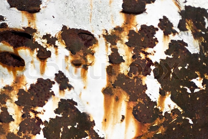 Closeup of rusted metal with chipped ... | Stock Photo | Colourbox