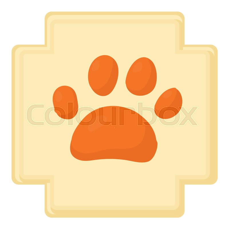 Dog paw icon. Cartoon illustration of ... | Stock vector | Colourbox