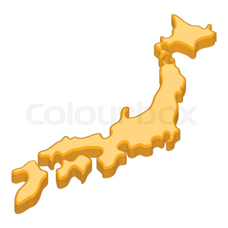 Map of Japan icon. Cartoon ... | Stock vector | Colourbox