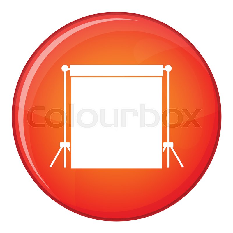 Studio backdrop icon in red circle ... | Stock vector | Colourbox