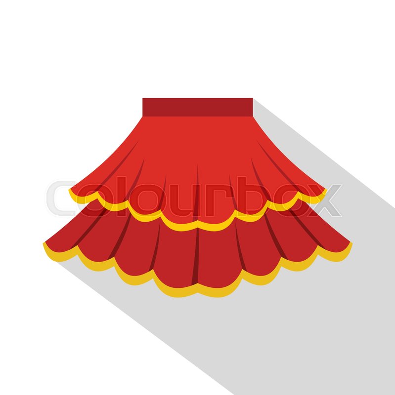 Skirt icon. Flat illustration of skirt ... | Stock vector | Colourbox