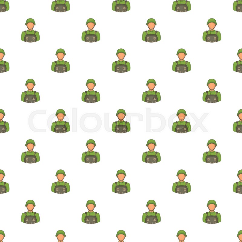 Soldier pattern. Cartoon illustration ... | Stock vector | Colourbox