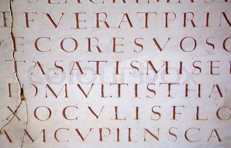 Pre- christliche lateinische Schrift auf ... | Stock Bild | Colourbox