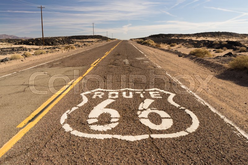 The historic route 66 road still ... | Stock image | Colourbox
