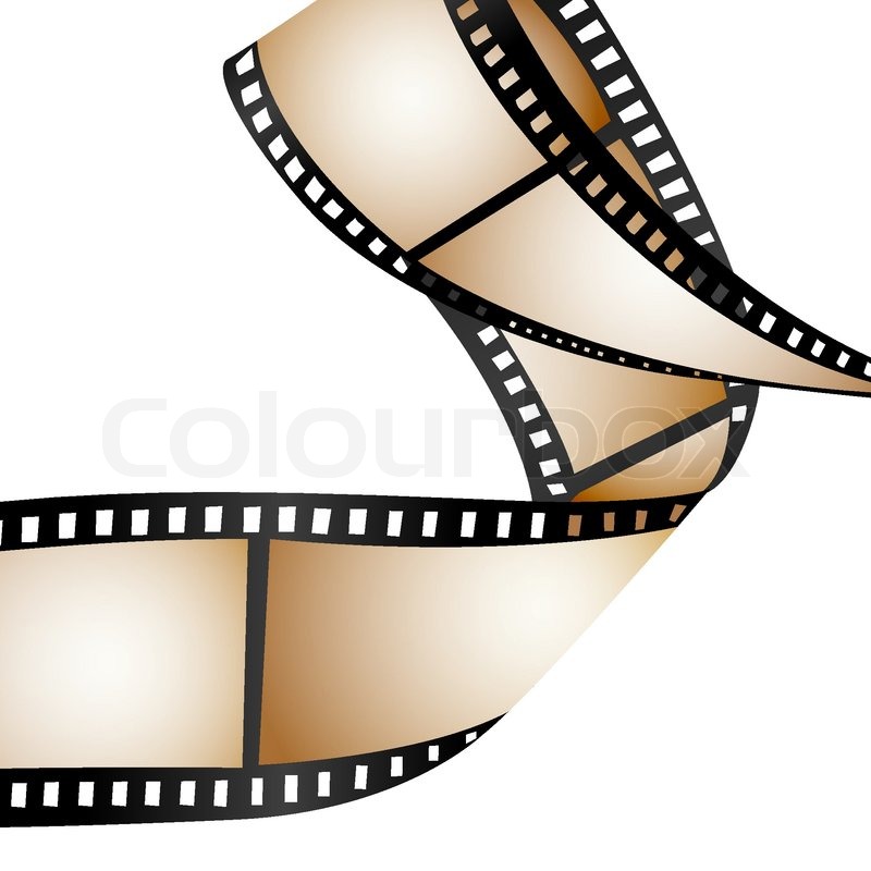 Darstellung der Filmrolle auf weißem Hintergrund | Vektorgrafik | Colourbox