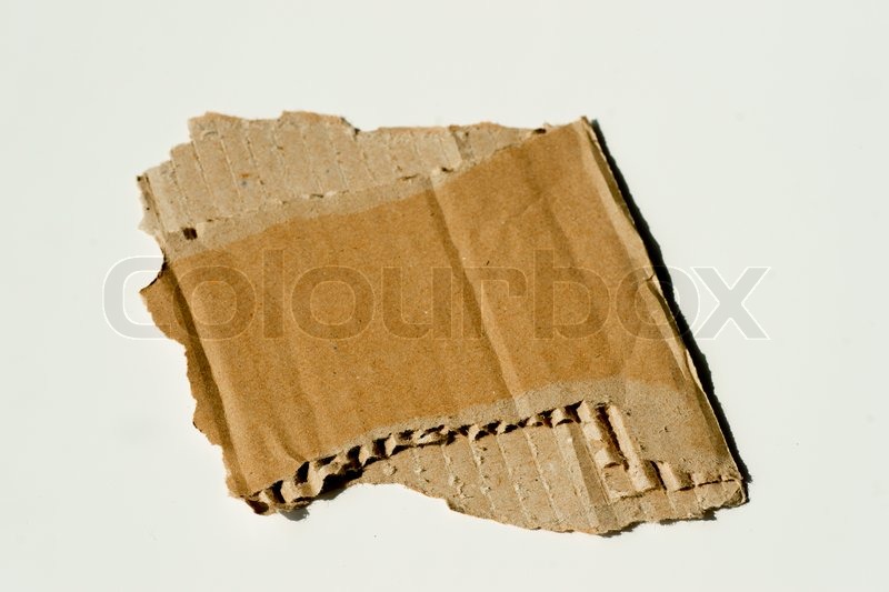 Zerrissene Pappe isoliert auf weiss | Stock Bild | Colourbox