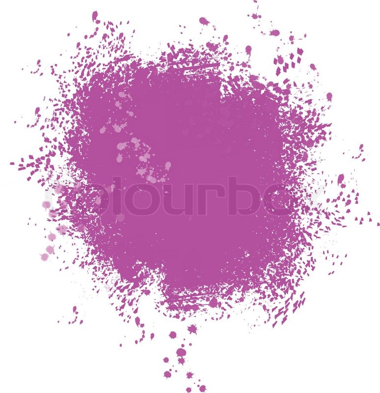A pink stain of painting on a white ... | Stock vector | Colourbox