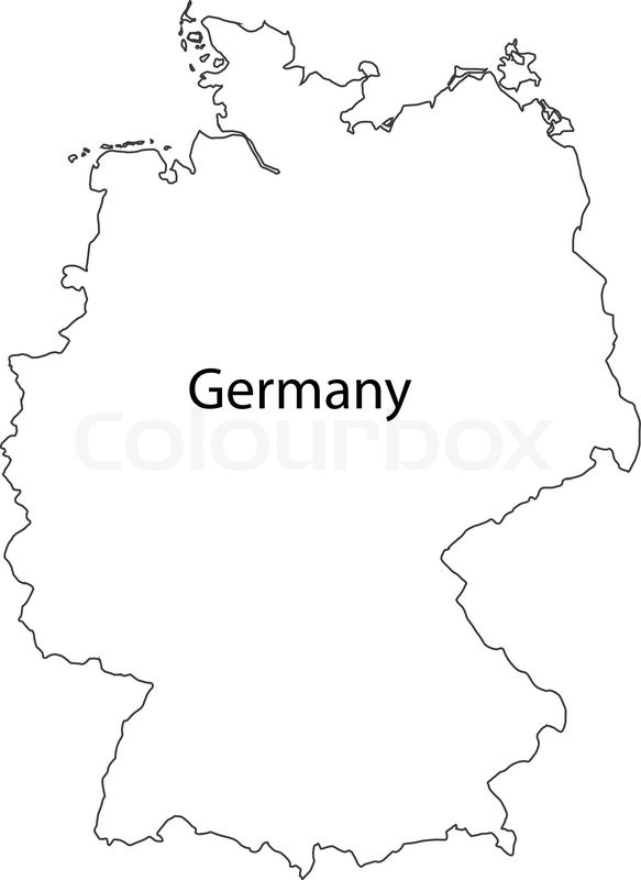A sketch of Germany in white | Stock vector | Colourbox