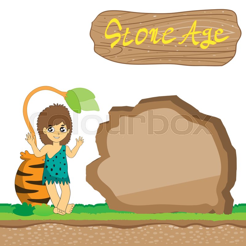 Vector illustration of Stone Age ... | Stock vector | Colourbox