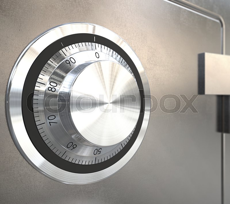 Closeup of a steel Safe Dial Lock. ... | Stock image | Colourbox