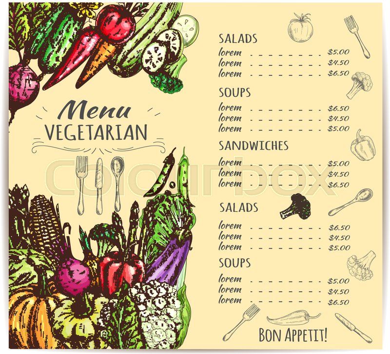 Salad Menu List Salad Menu List