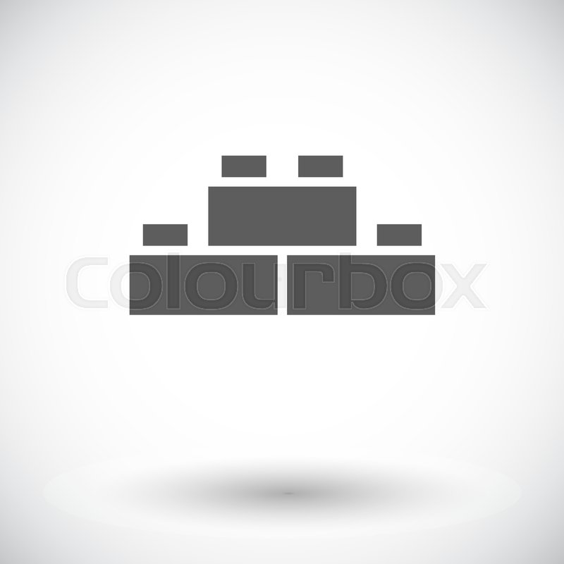 Building block icon. Flat vector ... | Stock vector | Colourbox