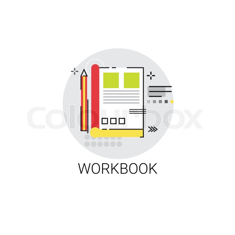 Workbook Notebook Writing Tool Icon ... | Stock vector | Colourbox