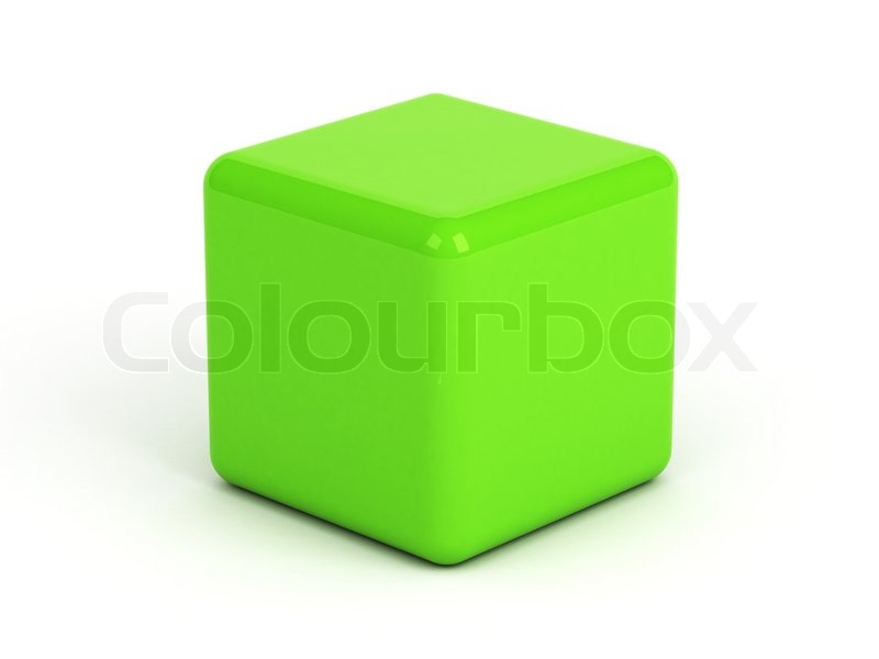 Green box over white | Stock image | Colourbox