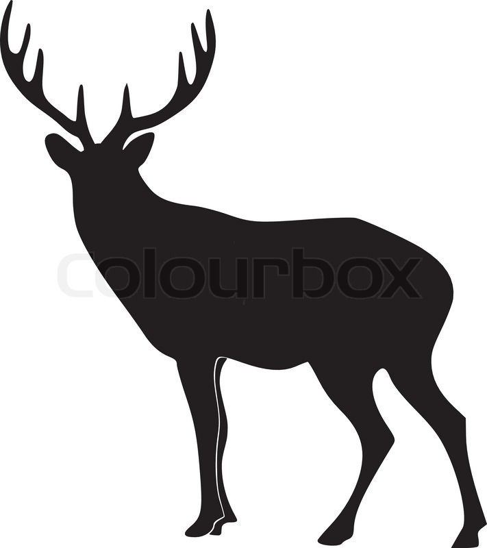 Silhouette der Hirsche | Stock-Vektor | Colourbox