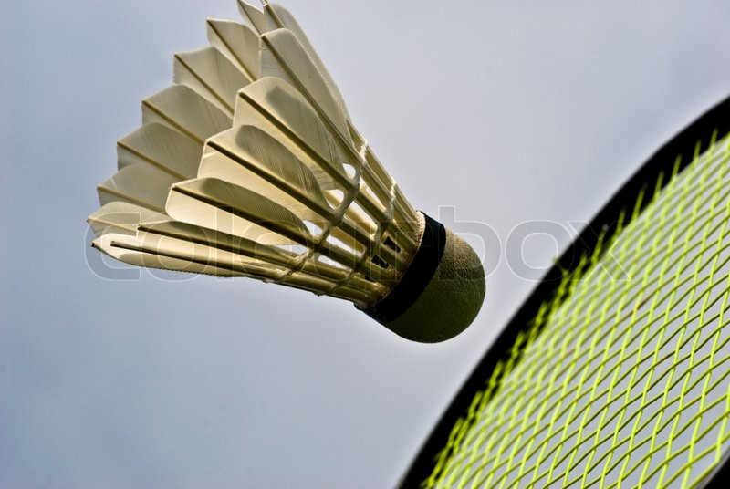 Close-up badminton racket and ... | Stock image | Colourbox